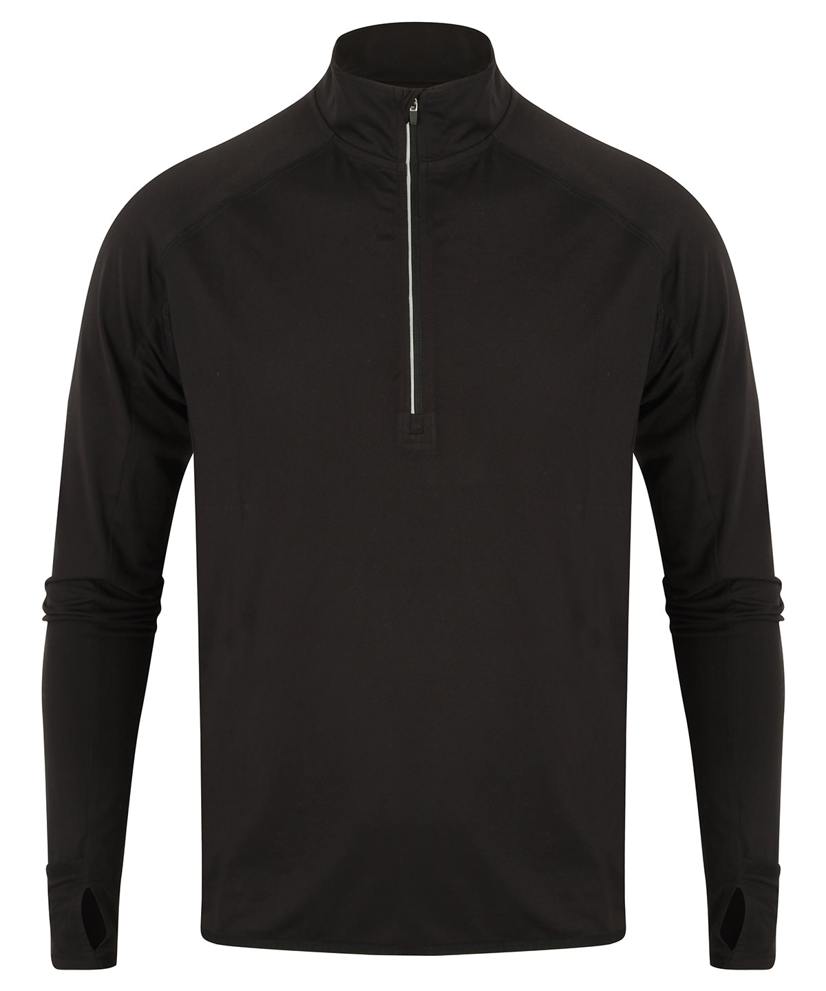Long-sleeved ¼ zip top