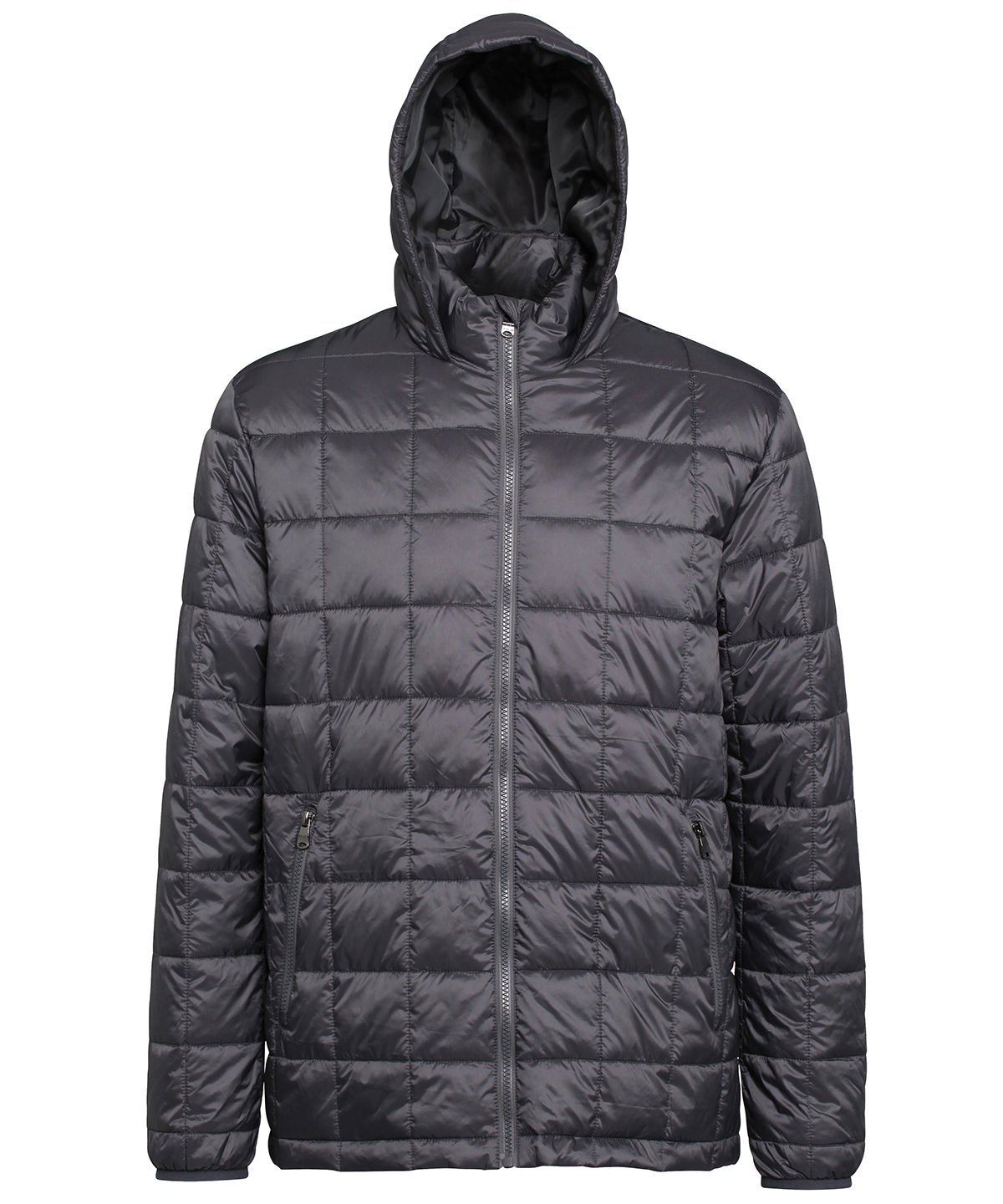 TS025 | Box quilt hooded jacket