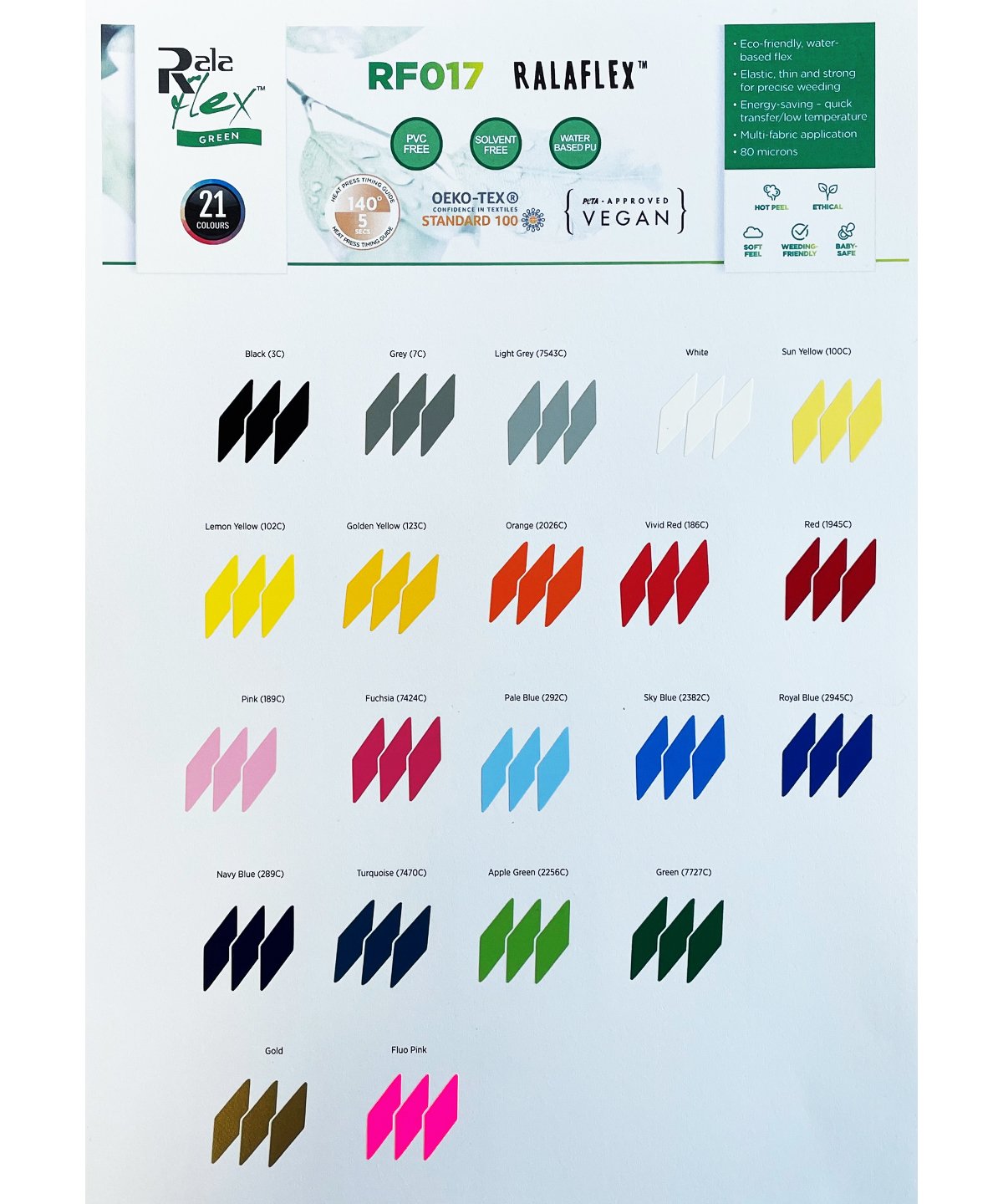 RalaFlex™ Swatch cards