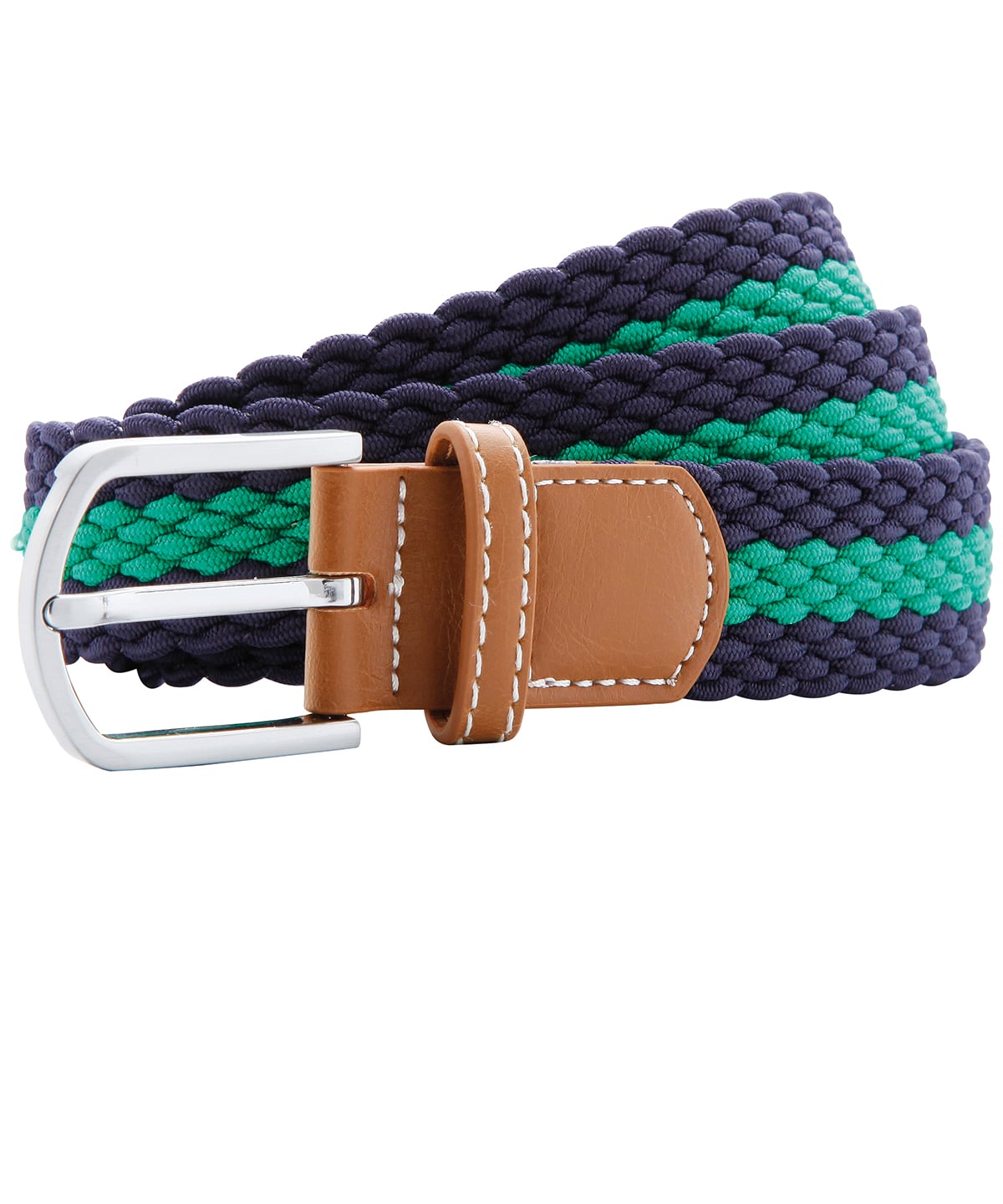 AQ901 | Two-colour stripe braid stretch belt