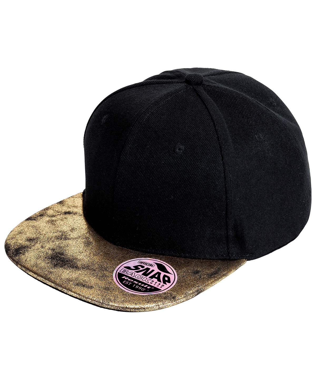 RC87X | Bronx glitter flat peak snapback cap | Result Headwear | RC087X